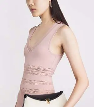 L'Agence Knitted Taren Midi Dress