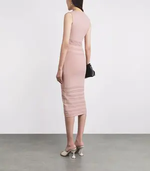 L'Agence Knitted Taren Midi Dress