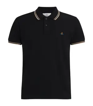 VIVIENNE WESTWOOD Cotton Orb Polo Shirt - Black