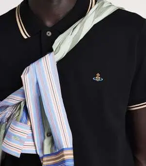 VIVIENNE WESTWOOD Cotton Orb Polo Shirt - Black