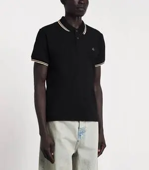 VIVIENNE WESTWOOD Cotton Orb Polo Shirt - Black