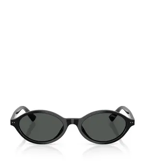 JIMMY CHOO Oval Sunglasses - Black
