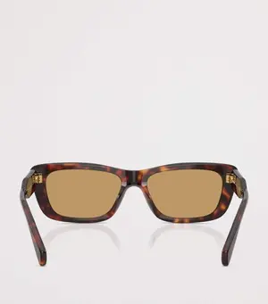 Miu Miu Tortoiseshell Rectangle Sunglasses