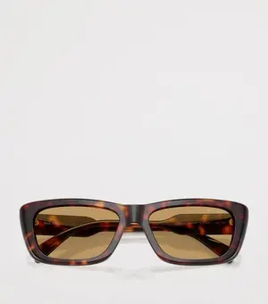 Miu Miu Tortoiseshell Rectangle Sunglasses