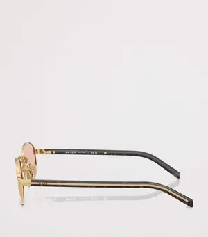 Prada Metal Oval Sunglasses