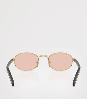 Prada Metal Oval Sunglasses