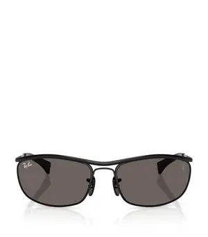 Ray-ban Scuderia Ferrari Collection Oval Sunglasses - Black