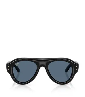 Ray-ban Aviator Puffer Acetate Sunglasses - Black
