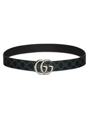 Gucci Gg Monogrammed Belt - Black