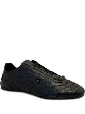Balenciaga Studded Leather Sneakers - Blackbrass