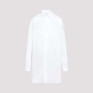 MAISON MARGIELA Cotton-poplin Mini Shirtdress - White