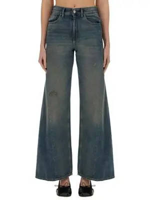 MAISON MARGIELA 100% Cotton Trousers - Grey