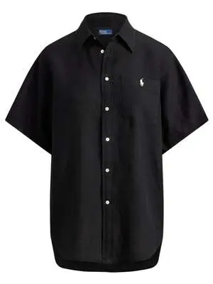 Ralph Lauren Linen Button-up Shirt - Black