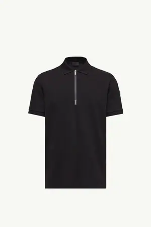 Moncler Mini Ss Polo Shirt - Black