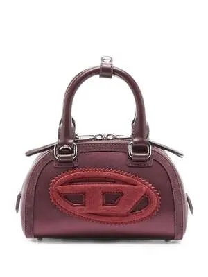 DIESEL® Mini Rolled-handle Shoulder Bag With Oval D-patch - Rosso