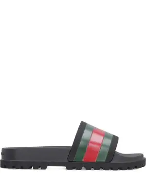 Gucci Web Slip-on Sandals For - Nero