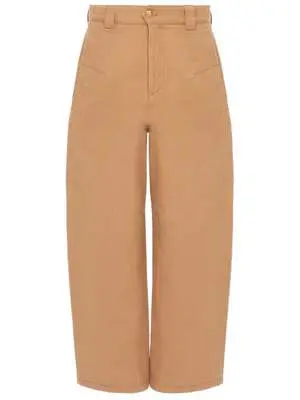 Chloé Wide-leg Trousers With Horse Medal Button Detail - Rosa