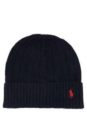 Polo Ralph Lauren Wool & Cashmere Cable Knit Beret - Blue