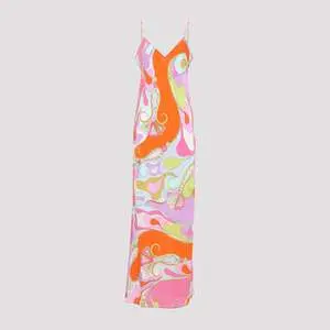 Emilio Pucci Elegant Long Silk Dress For - Multicolour