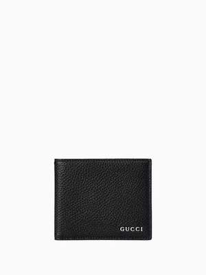 Gucci Logo-embossed Bi-fold Leather Wallet - Black