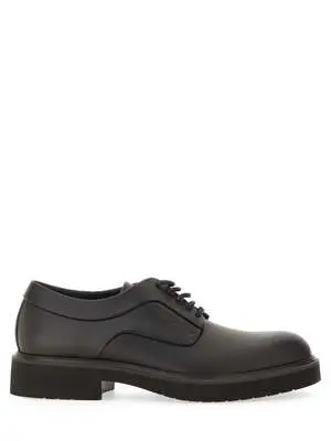 FERRAGAMO Derby With Ornament Dress Shoes - Black