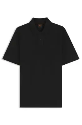 BOSS Regular-fit Polo Shirt In Honeycomb-structured Cotton Pique