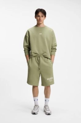 Hugo Logo-print Sweatshirt In Cotton Terry