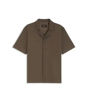 BOSS Regular-fit Shirt In Textured Cotton