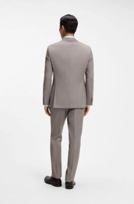 BOSS Two-piece Slim-fit Suit In Patterned Stretch Wool