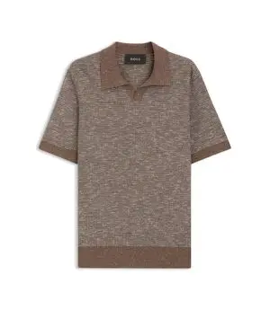 BOSS Johnny-collar Polo Sweater In Wool