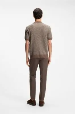 BOSS Johnny-collar Polo Sweater In Wool