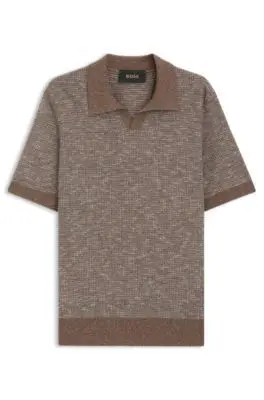 BOSS Johnny-collar Polo Sweater In Wool