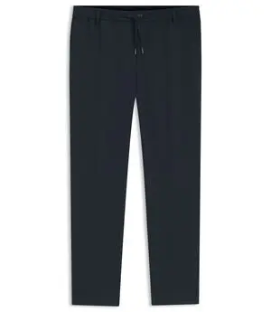BOSS Modern-fit Pants In Stretch Twill - Dark Blue