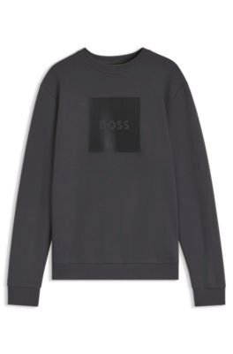 BOSS Stretch-cotton Crewneck Sweatshirt