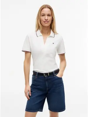 Tommy Hilfiger Regular Fit Open Placket Tipped Polo