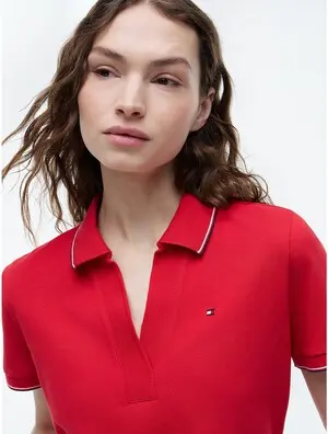 Tommy Hilfiger Open Placket Tipped Polo Shirt
