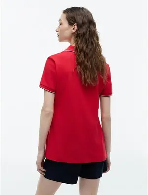 Tommy Hilfiger Open Placket Tipped Polo Shirt