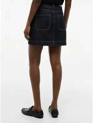 Tommy Hilfiger High-rise Button-front Denim Mini Skirt