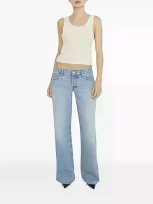 FRAME Gray Wide-leg Jeans - Blue