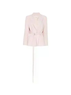 VICOLO Belted Peak-lapel Blazer