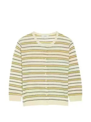 Vince Striped Button-up Cardigan