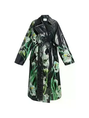 Erdem Floral-print Coated Trench Coat