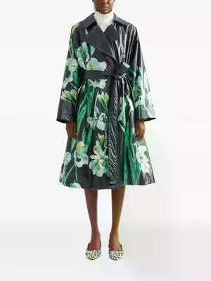 Erdem Floral-print Coated Trench Coat