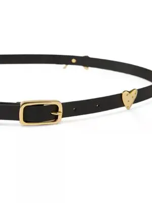 Claudie Pierlot Heart Appliqué Leather Belt