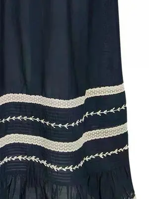 Rixo Malie Embroidered Midi Dress - Blue