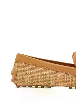 TOD'S Logo Plaque Loafers - Neutrals