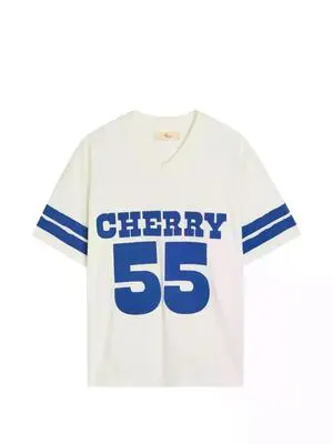 CHERRY LA Logo-patch V-neck T-shirt