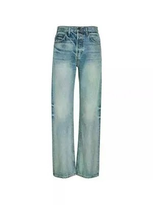 NILI LOTAN Faded Straight-leg Jeans