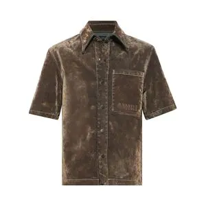 Amiri Velvet Camp Shirt 'tan