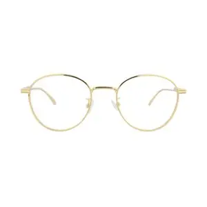 Bottega Veneta Round-frame Metal Optical Frames 'gold Transparent - Multicolor